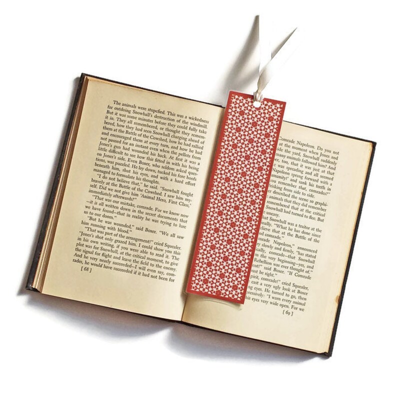 Laminated Bookmark With Ribbon for Book Lovers Paper Bookmark - Etsy