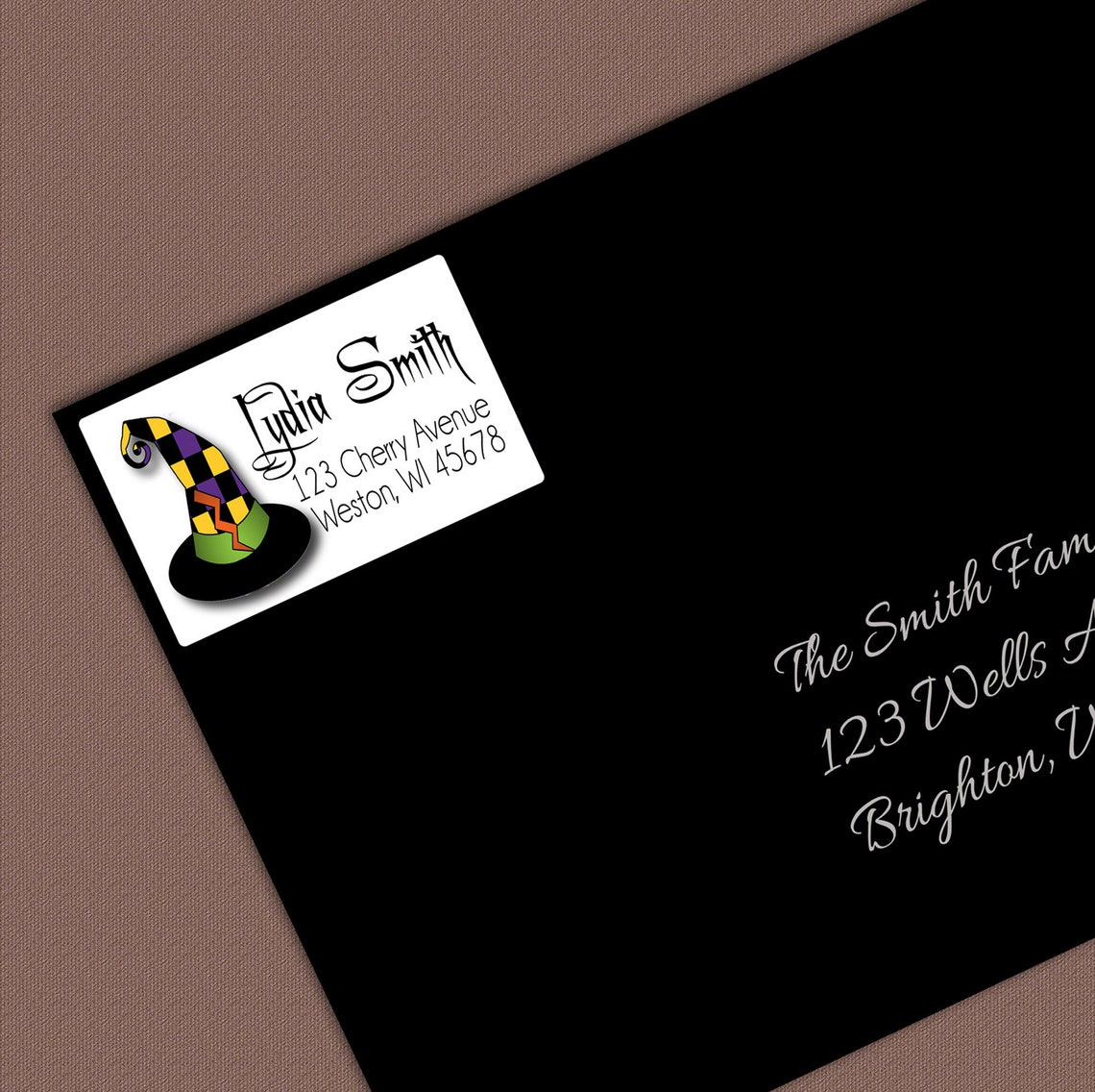 Personalized Return Address Label Stickers With Cute Witch - Etsy