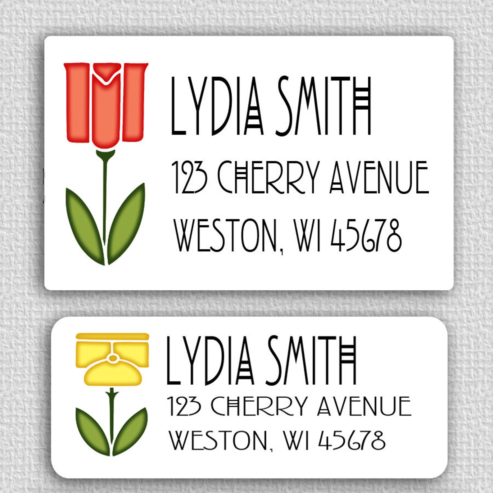 Personalized Return Address Label, Custom Flower Address Label Stickers ...