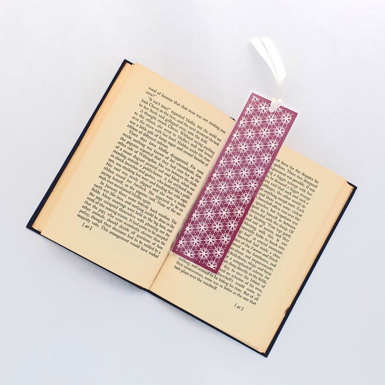 Laminated Bookmark With Ribbon for Book Lovers Paper Bookmark - Etsy