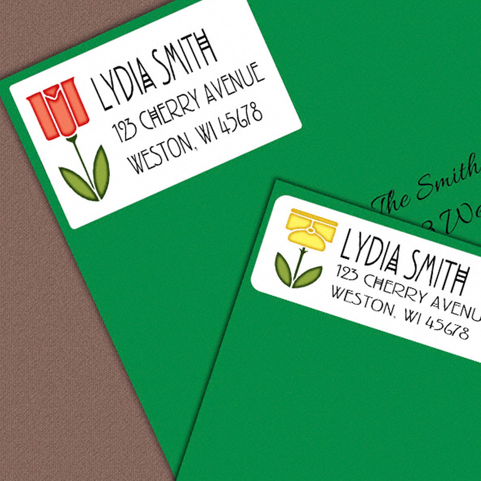 Personalized Return Address Label, Custom Flower Address Label Stickers ...