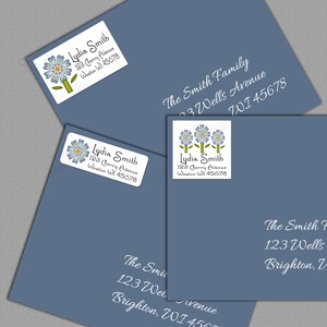 Personalized Return Address Label, Custom Flower Address Label Stickers ...
