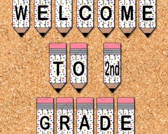 Printable Pennant Banner for Bulletin Boards Welcome Back | Etsy