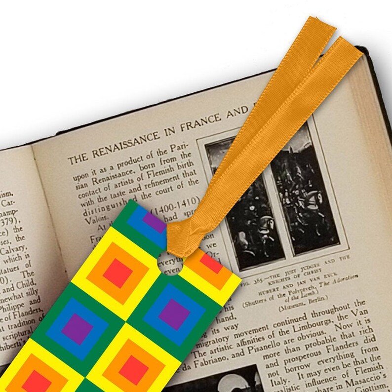 Laminated Bookmark, Gay Pride Rainbow Bookmark With Ribbon Gifts for ...
