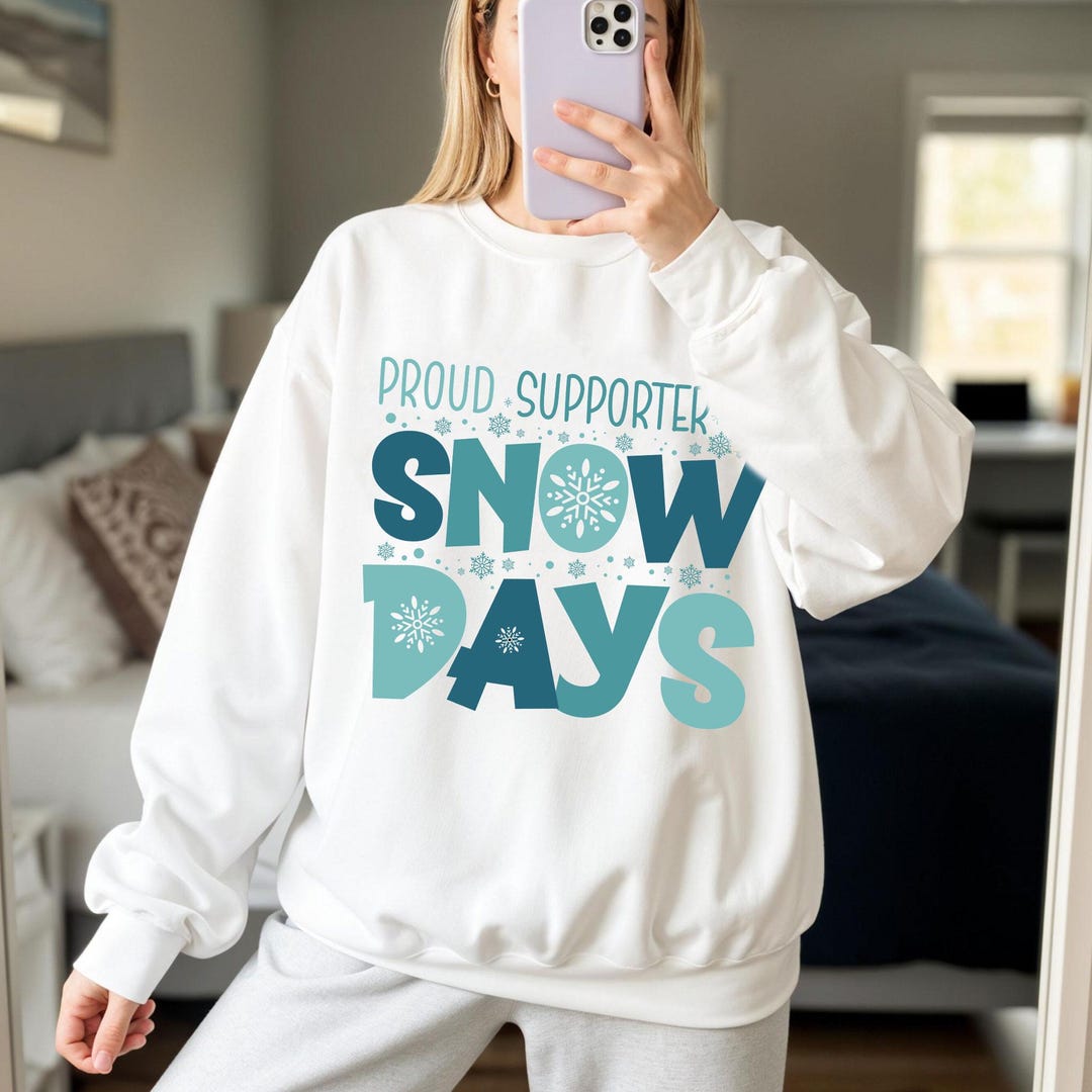 Proud Supporter of Snow Days PNG, Snow Day Gift Design, Funny Teacher ...