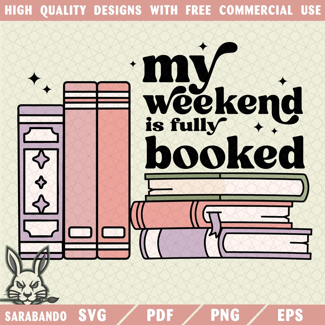 Fully Booked Weekend PNG: Book Lover Design (digital Download) - Etsy