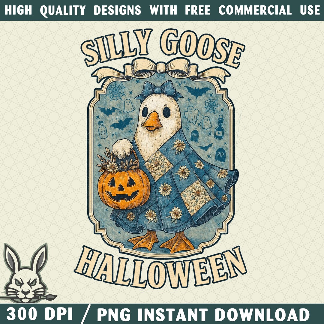 Halloween Silly Goose PNG, Goose Halloween Png, Ghost Pumpkin Png, Cute ...