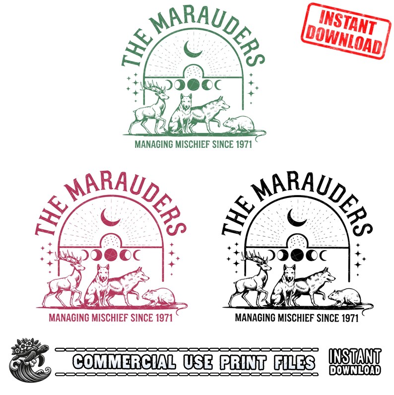 The Marauders PNG SVG, Marauders Fantasy Clipart, Wizard Movie PNG ...