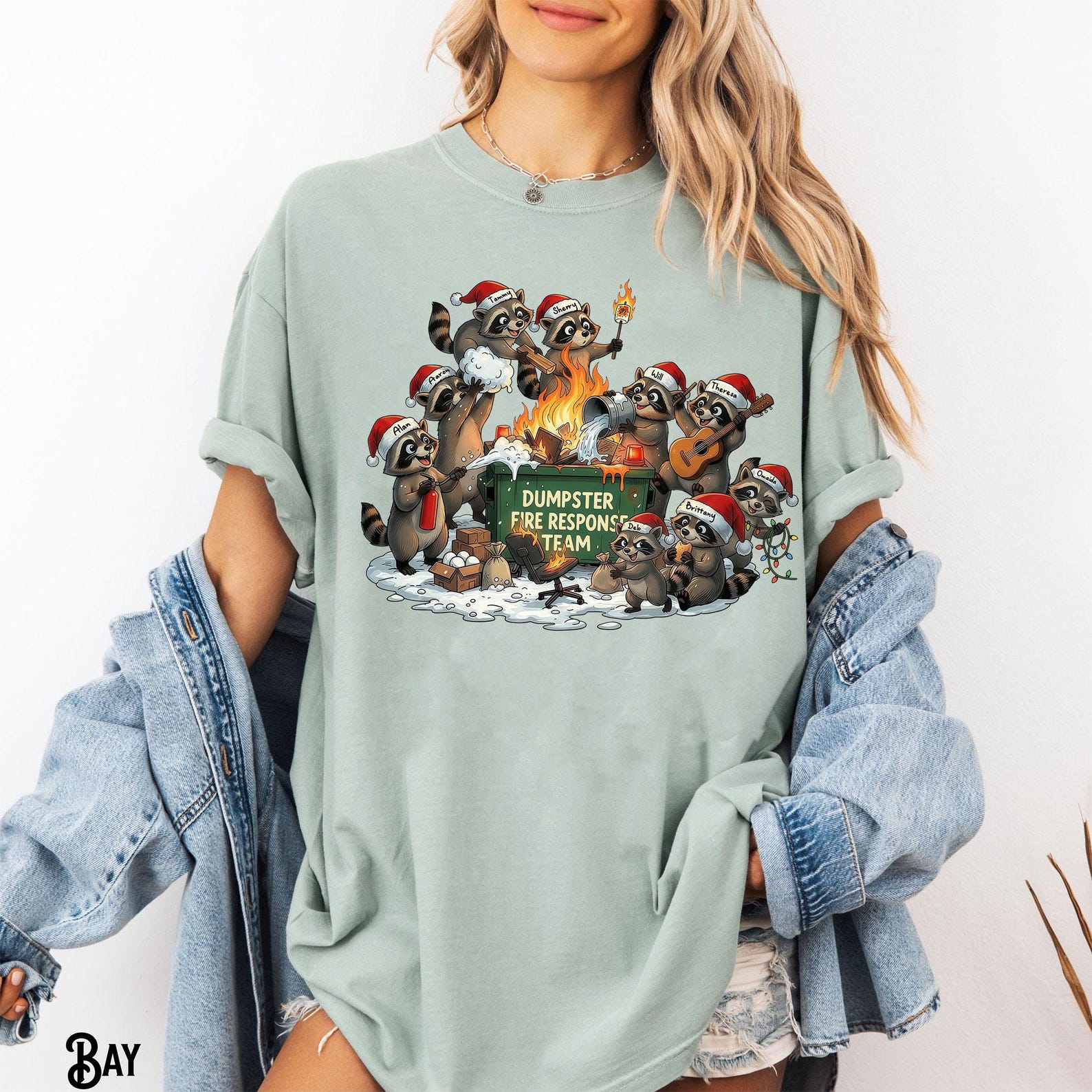Dumpster Fire Response Team PNG, Custom Name Christmas Design, Funny ...