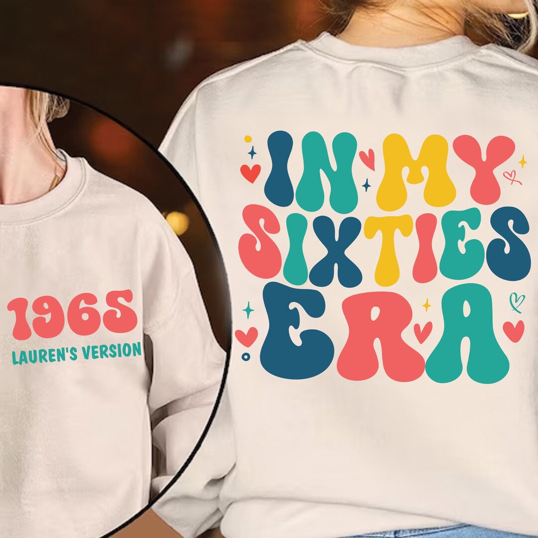 Sixties Era 60th Birthday PNG: Retro Font Digital Download - Etsy