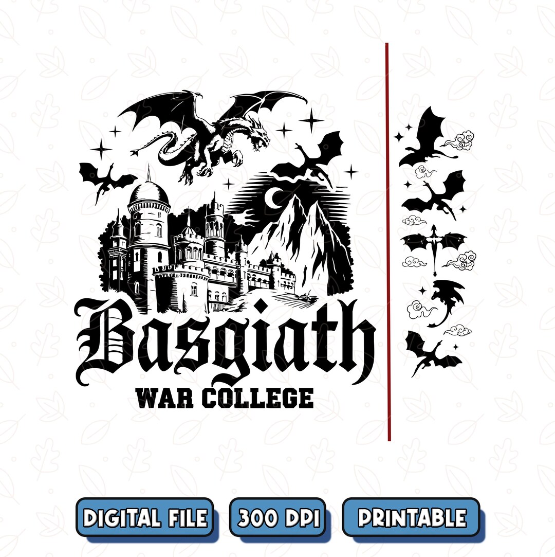 Basgiath War College Sided PNG SVG, Fourth Wing Design, Dragon Rider ...
