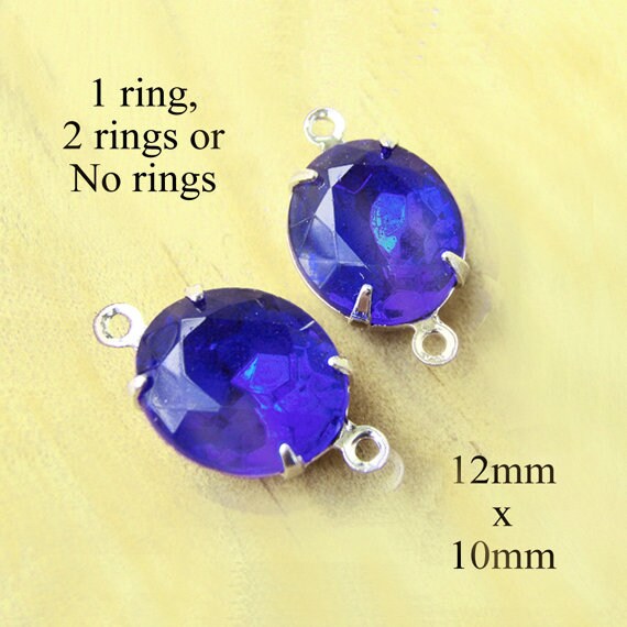Sapphire blue round glass gems 8mm round tiny blue pendants | Etsy