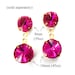 Fuschia Pink 8mm Round Glass Gems With Rivoli Faceting, 2 Pc - Etsy