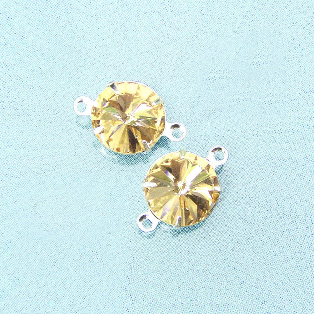 Jonquil Yellow 8mm Round Glass Gems for Tiny Pendants, Glass Connectors ...