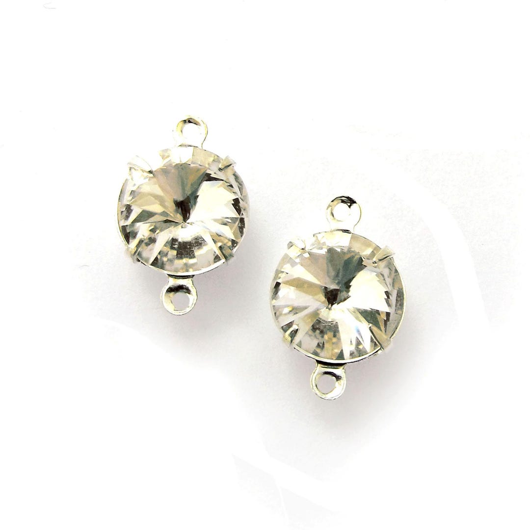 Crystal Clear 10mm Round Glass Gems With Rivoli Faceting for Small ...