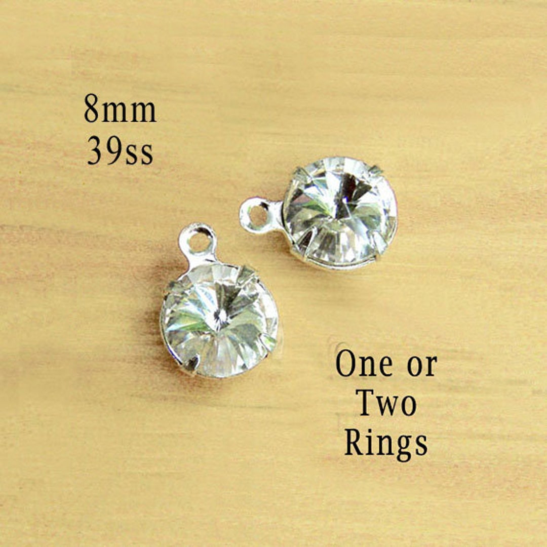 Crystal Clear 8mm Round Glass Gems With Rivoli Faceting, for Tiny ...
