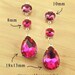Fuschia Pink 8mm Round Glass Gems With Rivoli Faceting, 2 Pc - Etsy