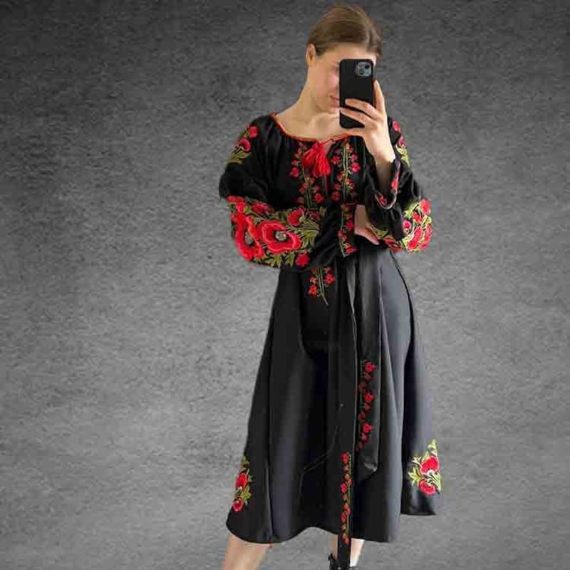 Ukrainian Embroidery Dress - Etsy