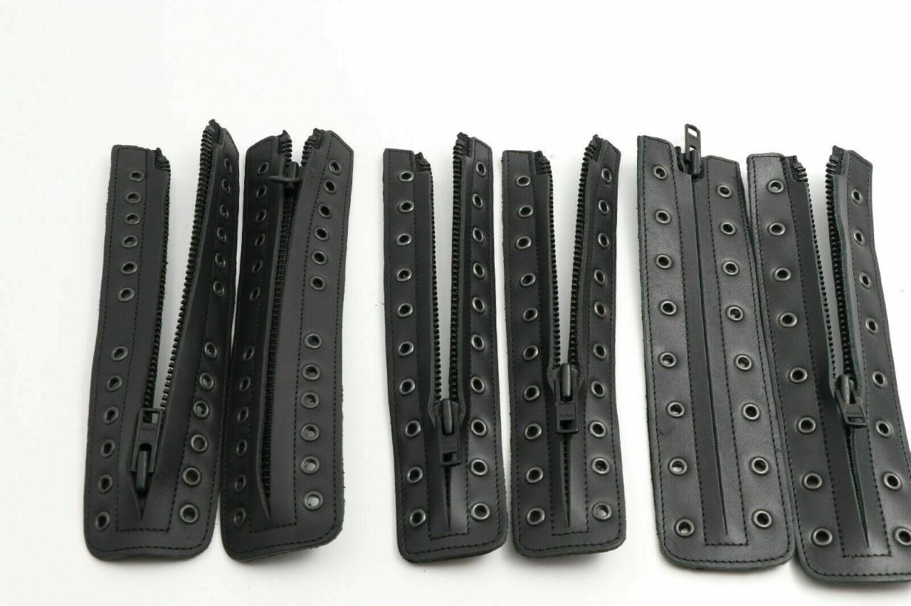 For Tactical Military Boots Black Genuine Leather Zipper YKK Zip ...