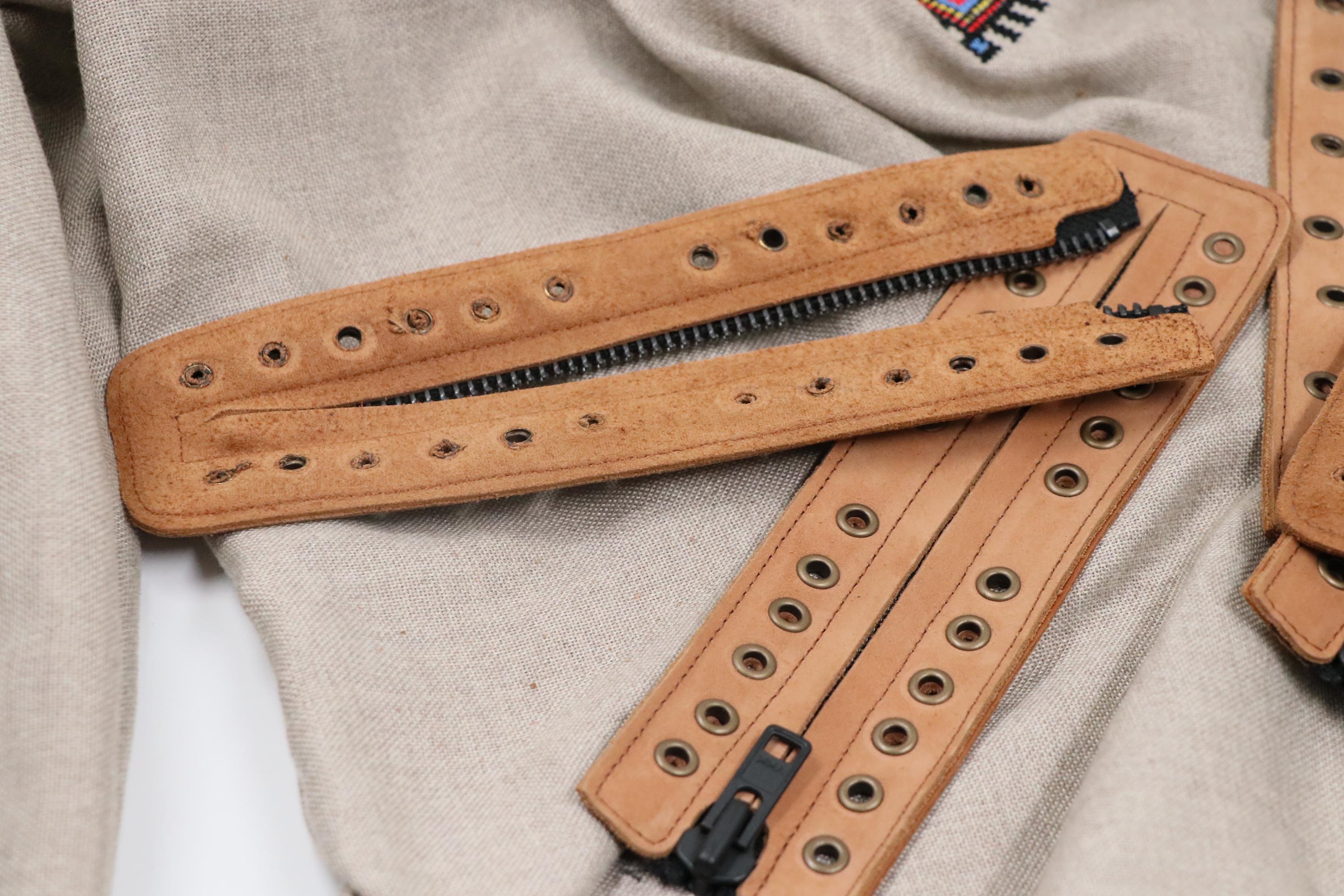 Tactical Military Boots Camel Genuine Leather Zipper YKK Zip Metallic ...
