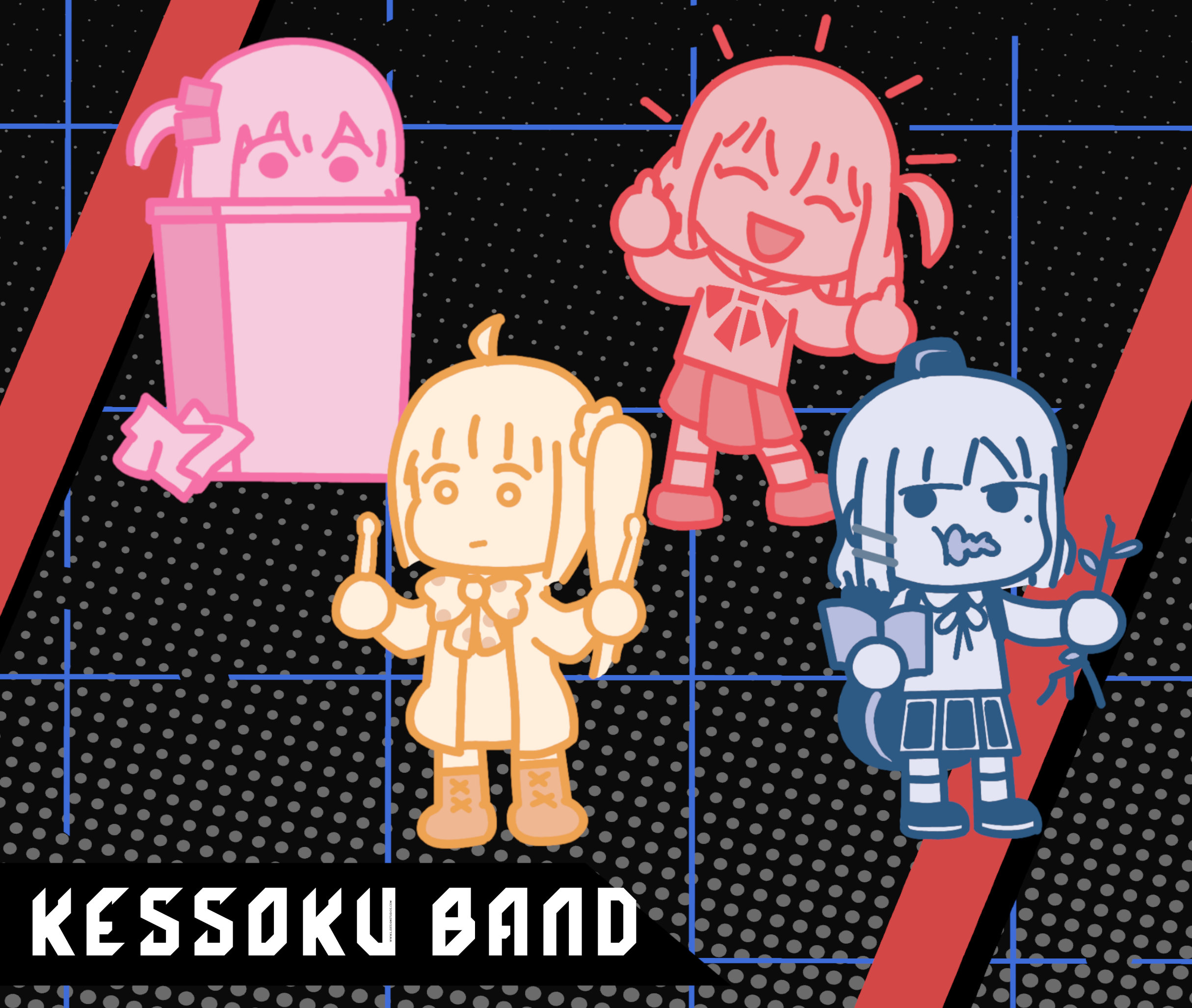 Bocchi the Rock! Chibi Stickers | Bocchi, Nijika, Ryo, Kita, Kikuri - Etsy