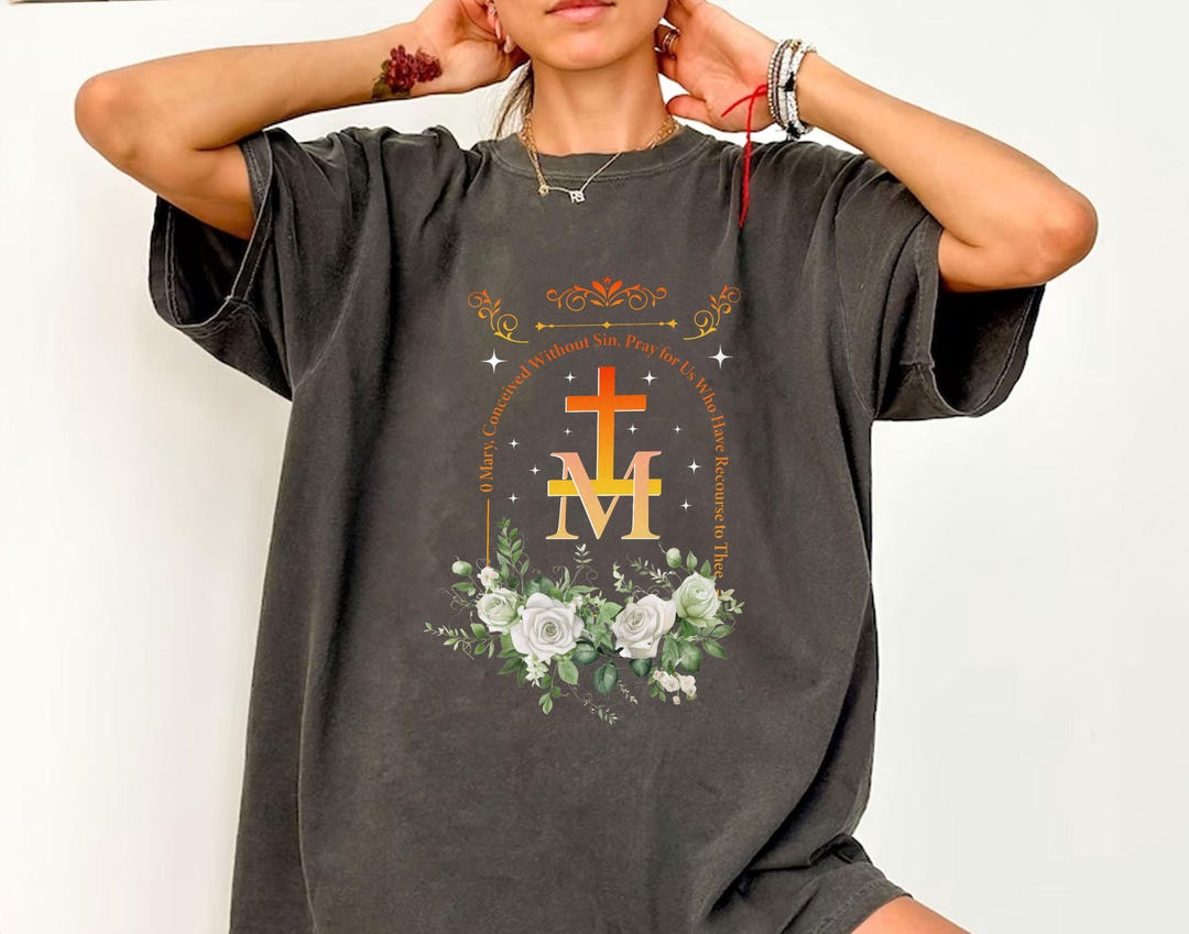 Marian Catholic Shirt, Virgin Mary Shirt, Catholic Gifts for Women ...