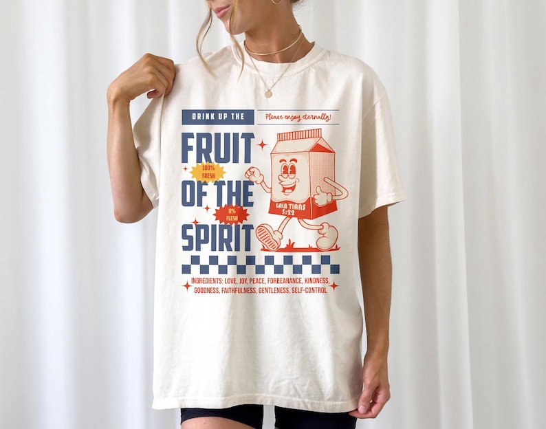 Retro Fruit of the Spirit Shirt, Vintage Christian Apparel, Bible ...