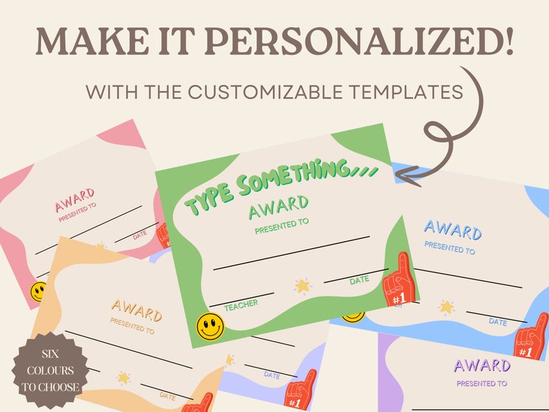 Aesthetic Printable Classroom Awards for School Students - Etsy