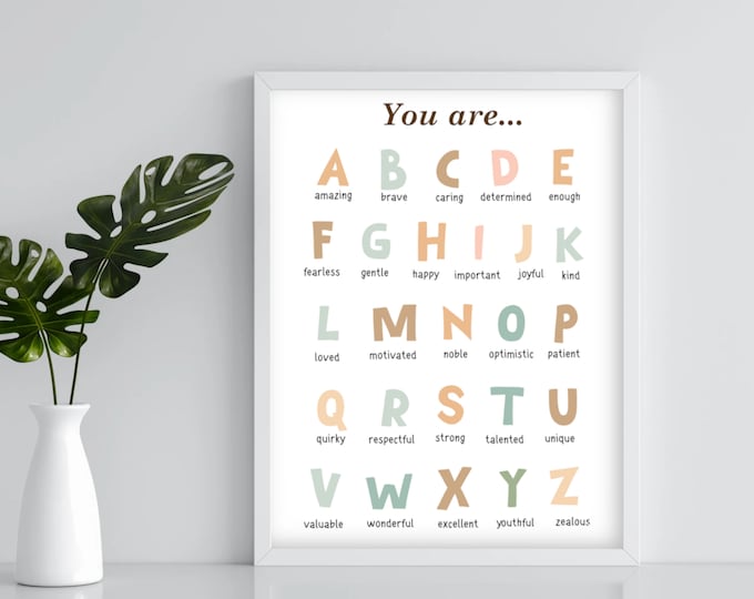 Positive Affirmations for Kids, Homeschooling Art, Motivational Poster ...