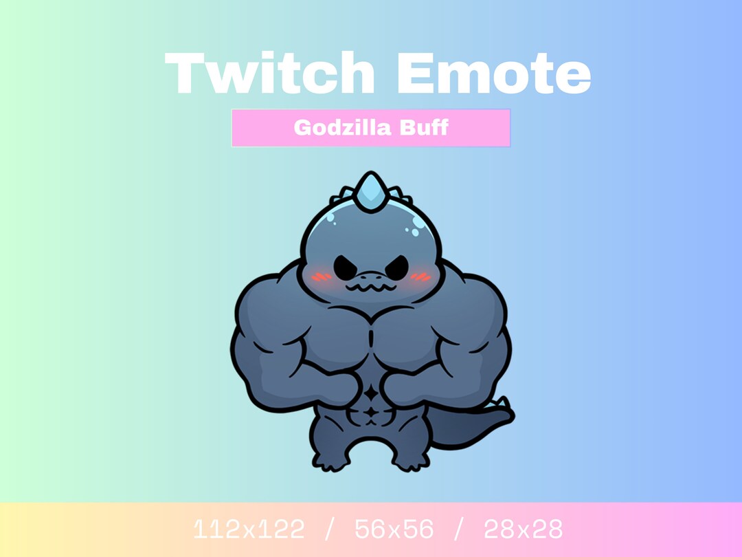 Buy Kawaii Chibi Cute Godzilla Monster Kaiju Titan Buff Muscle Emote ...