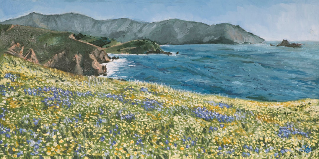 Mori Point: Archival Print of Painting of Pacifica CA Bluffs ...