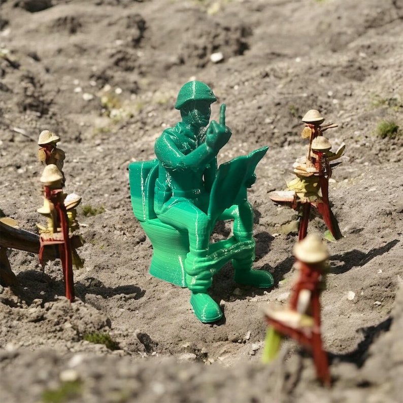 Funny 3D Printed Army Men Statues, Unique Miniature Figurines - Etsy