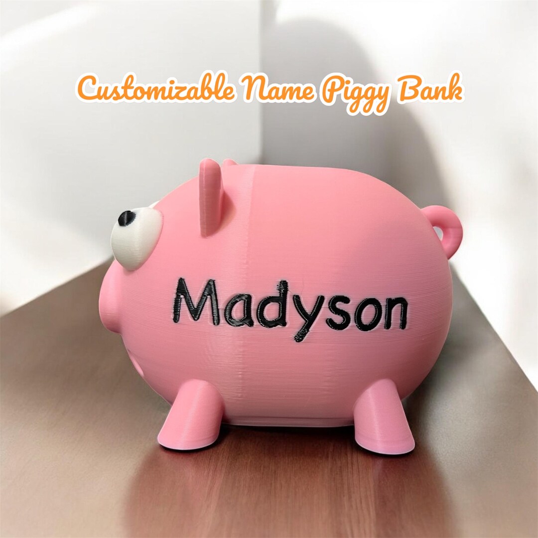 Customizable Name Baby Piggy Bank/childrens First Back/3d Printing Bank ...