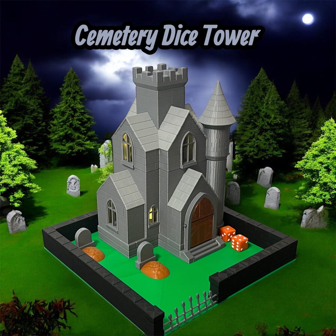 3D Printed Haunted Ghost Dice Tower - Spooky Gaming Accessory - Etsy