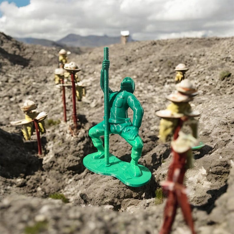 Funny 3D Printed Army Men Statues, Unique Miniature Figurines - Etsy
