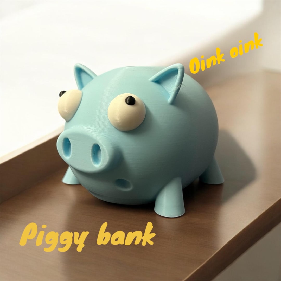 Adorable 3D Printed Piggy Bank for Kids - Unique First Piggy Bank for ...