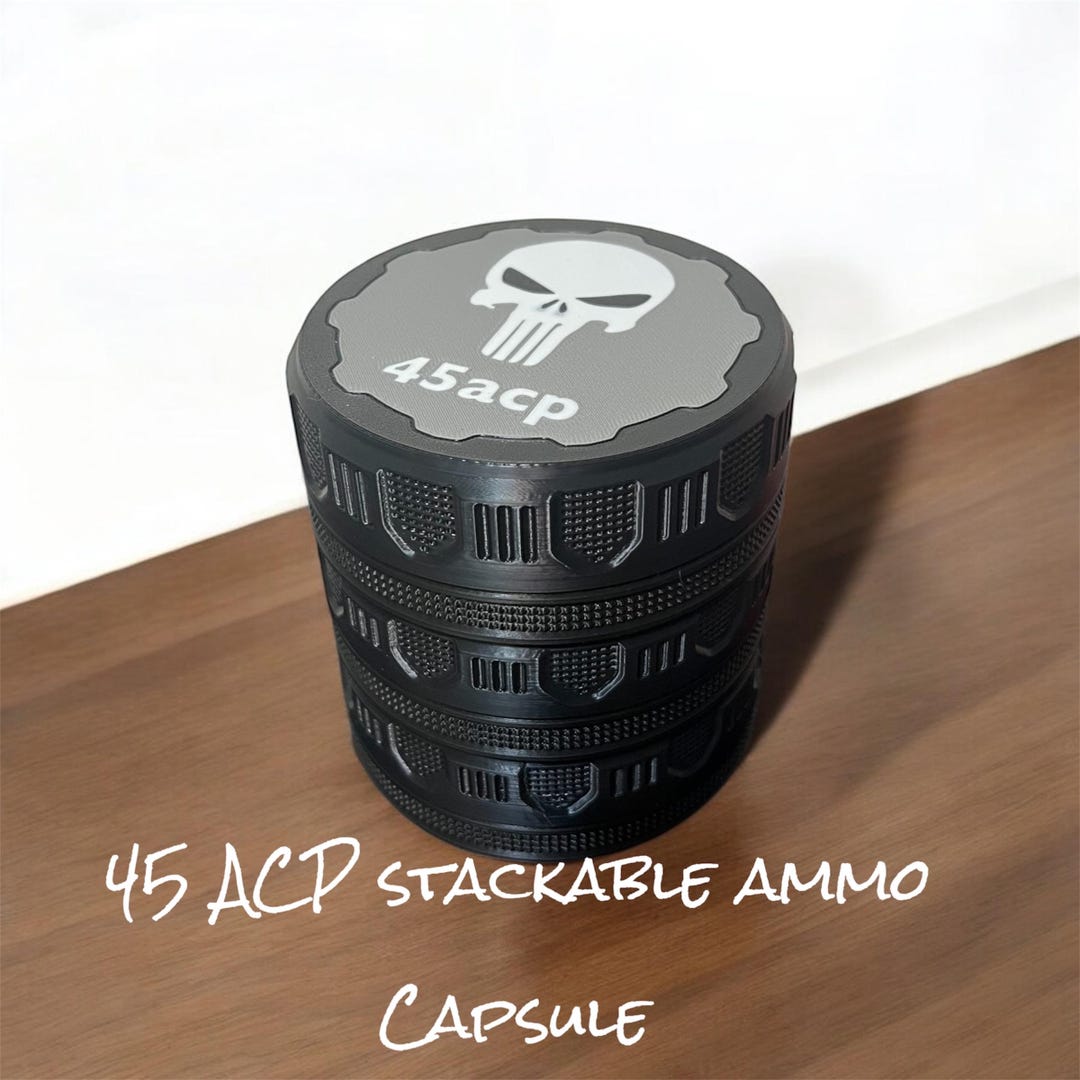 3D Printed Stackable Ammo Capsule for 45acp - Tactical Gun Accessory - Etsy