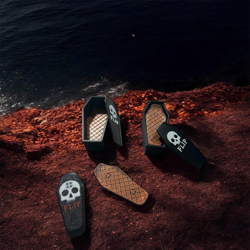 Kickflip Magnetic Skateboard Fidget Toy/ Halloween Coffin Edition - Etsy