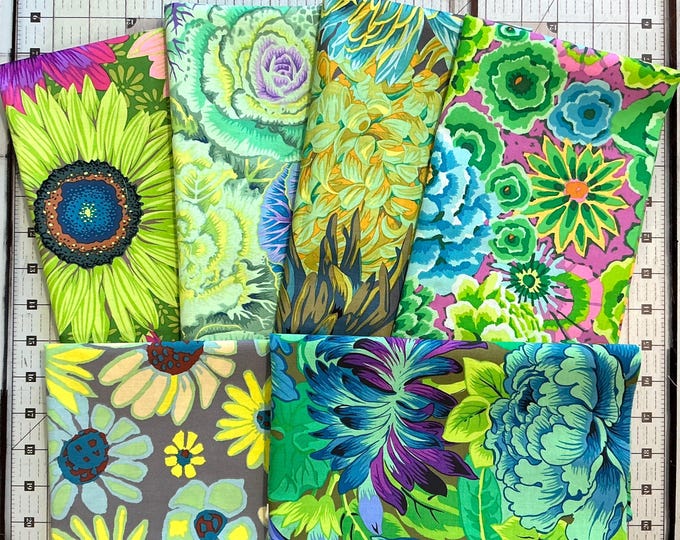 Kaffe Fassett Collective Fabric 6 Fat Quarter Bundle Quilting Bundle Cotton Quilting Fabric ...