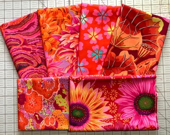 Kaffe Fassett Collective Fabric 6 Fat Quarter Bundle Quilting Bundle Cotton Quilting Fabric ...