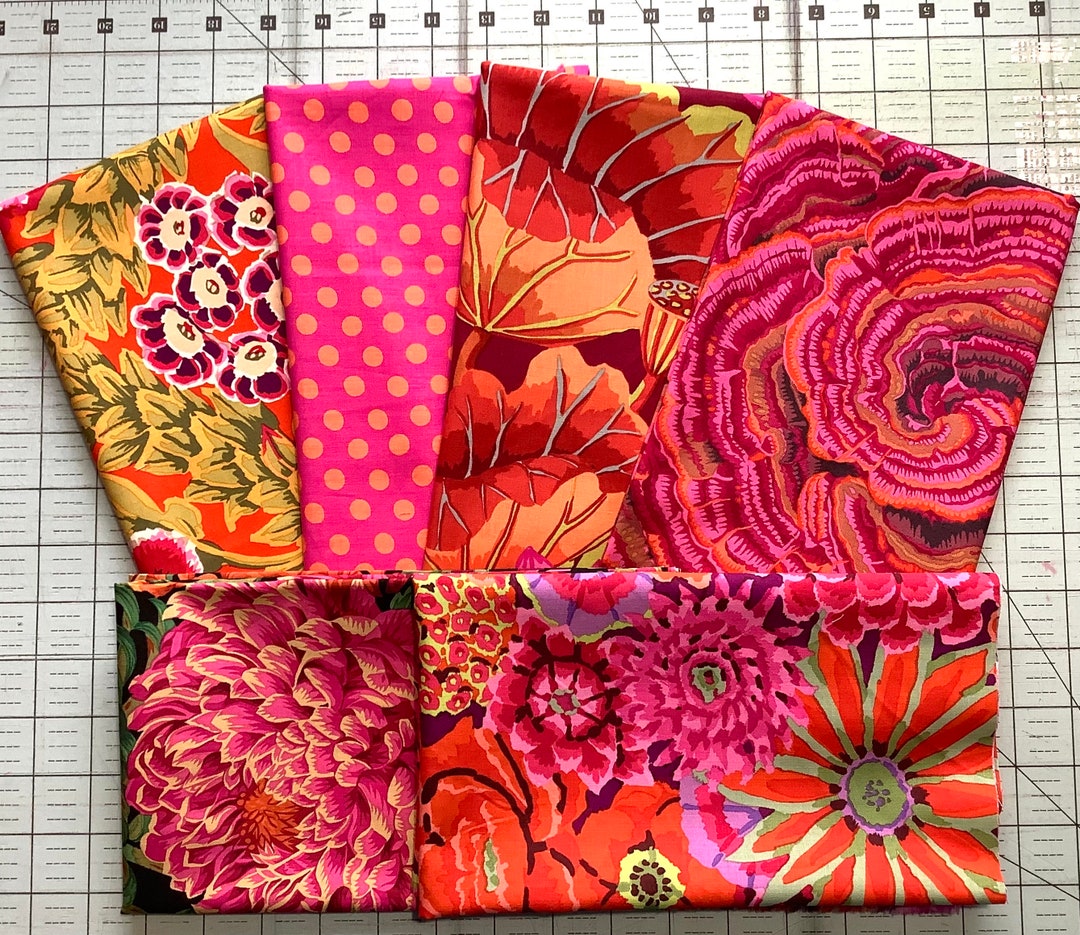 Kaffe Fassett Collective Fabric 6 Fat Quarter Bundle Quilting Bundle ...