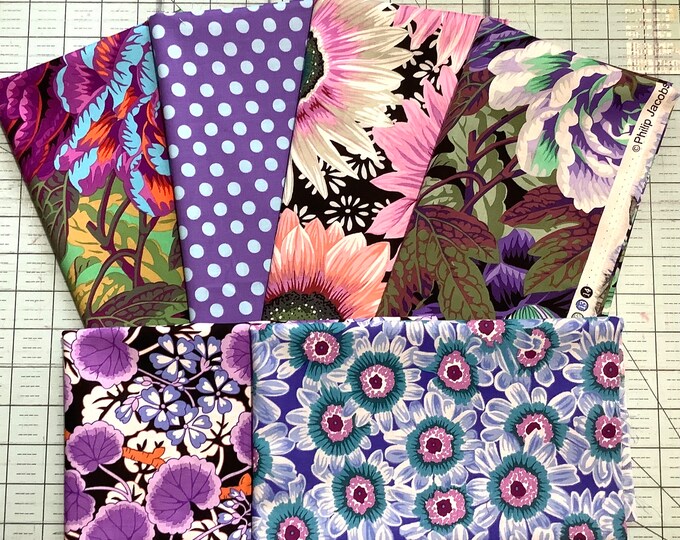 Kaffe Fassett Collective Fabric 6 Fat Quarter Bundle Quilting Bundle Cotton Quilting Fabric ...