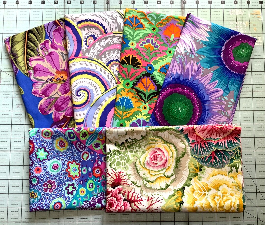 Kaffe Fassett Collective Fabric 6 Fat Quarter Bundle Quilting Bundle Cotton Quilting Fabric ...