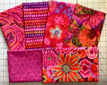 Kaffe Fassett Collective Fabric 6 Fat Quarter Bundle Quilting Bundle Cotton Quilting Fabric ...