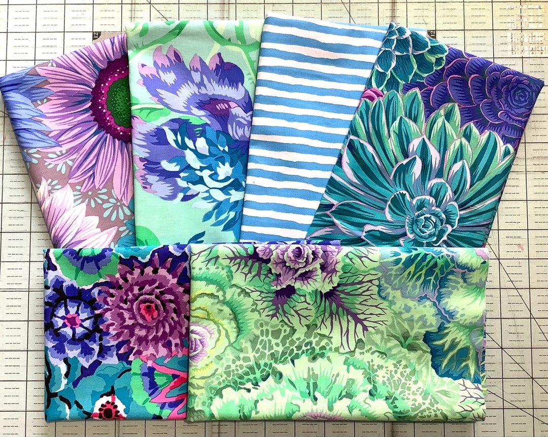 Kaffe Fassett Collective Fabric 6 Fat Quarter Bundle Quilting Bundle Cotton Quilting Fabric ...