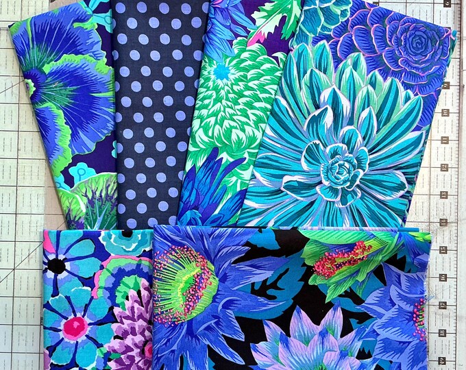 Kaffe Fassett Collective Fabric 6 Fat Quarter Bundle Quilting Bundle Cotton Quilting Fabric ...