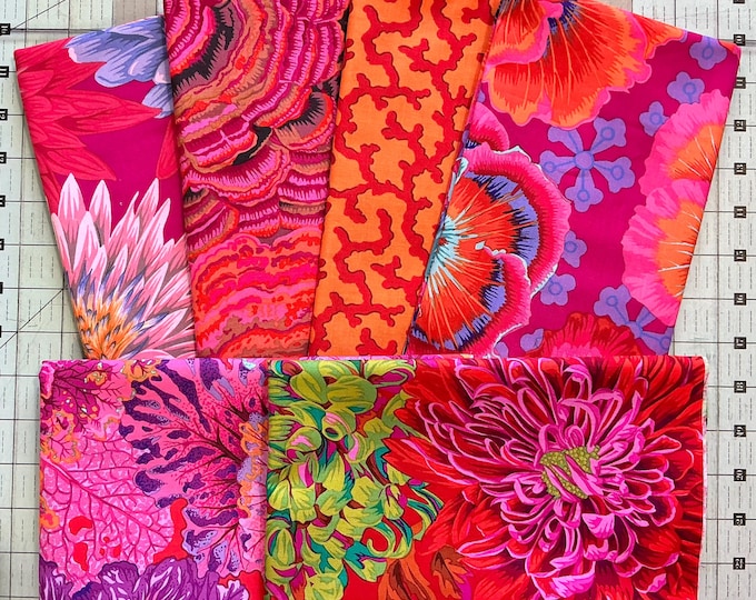 Kaffe Fassett Collective Fabric 6 Fat Quarter Bundle Quilting Bundle Cotton Quilting Fabric ...