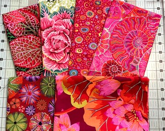 Kaffe Fassett Collective Fabric 6 Fat Quarter Bundle Quilting Bundle Cotton Quilting Fabric ...