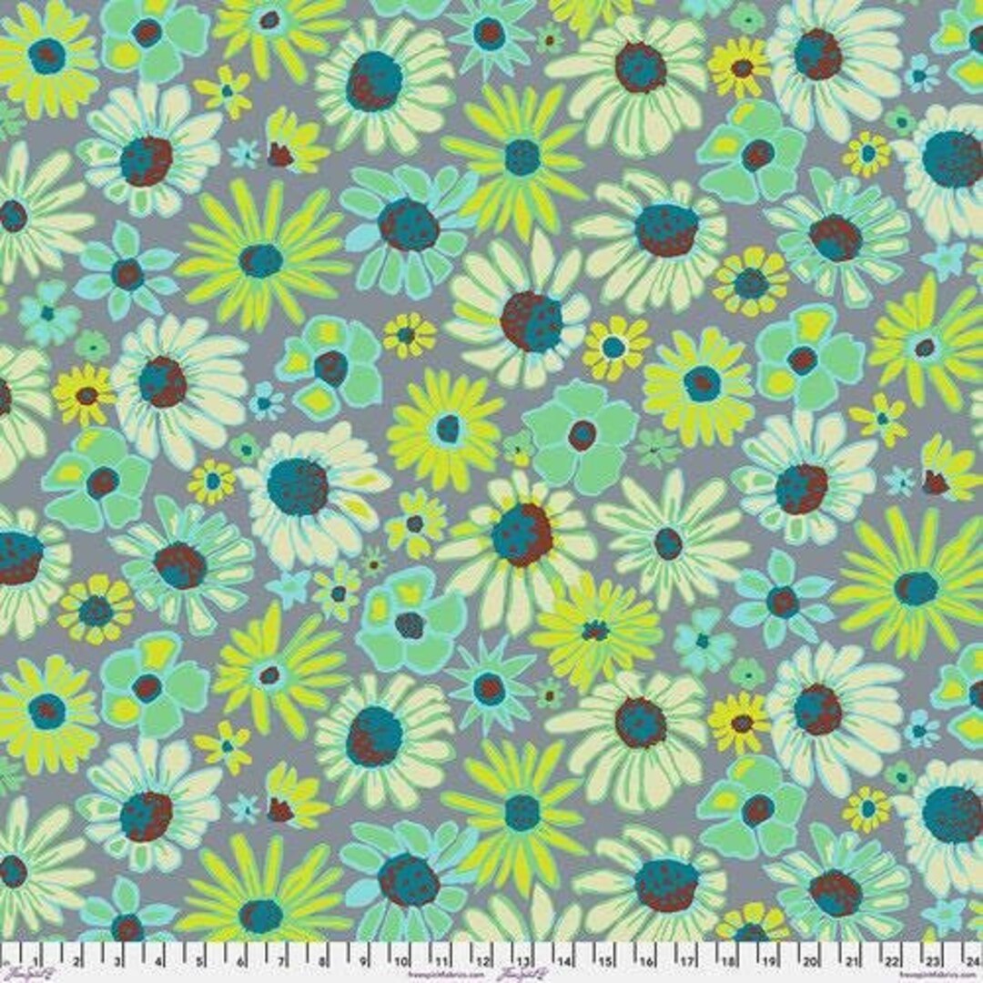 OOP! Bloomers Grey Brandon Mably Fabric PWBM093 Kaffe Fassett August ...