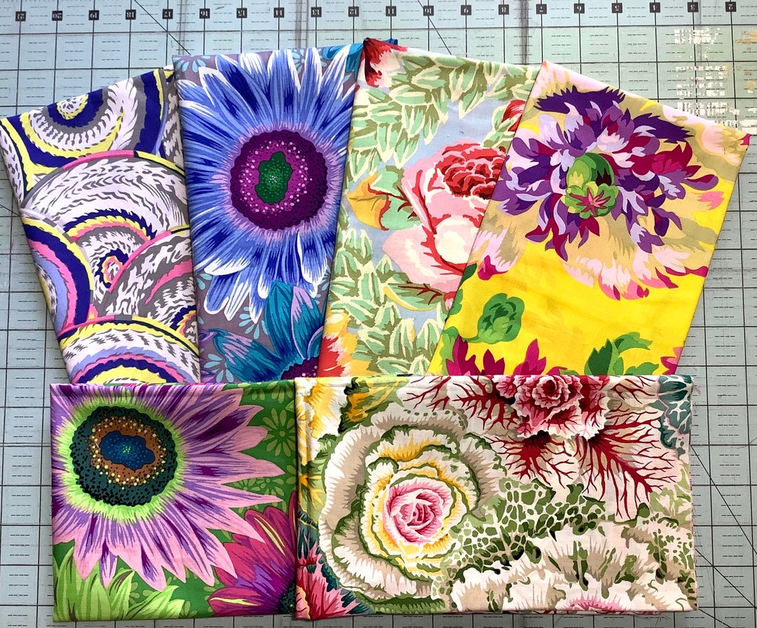 Kaffe Fassett Collective Fabric 6 Fat Quarter Bundle Quilting Bundle ...